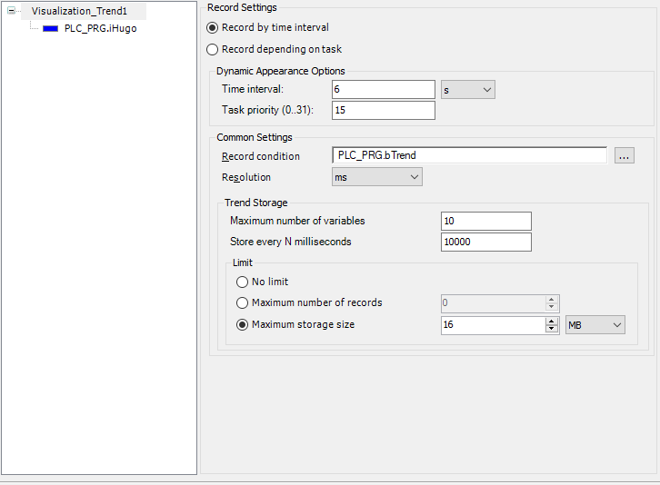 Configuring an Interval-Based Recording